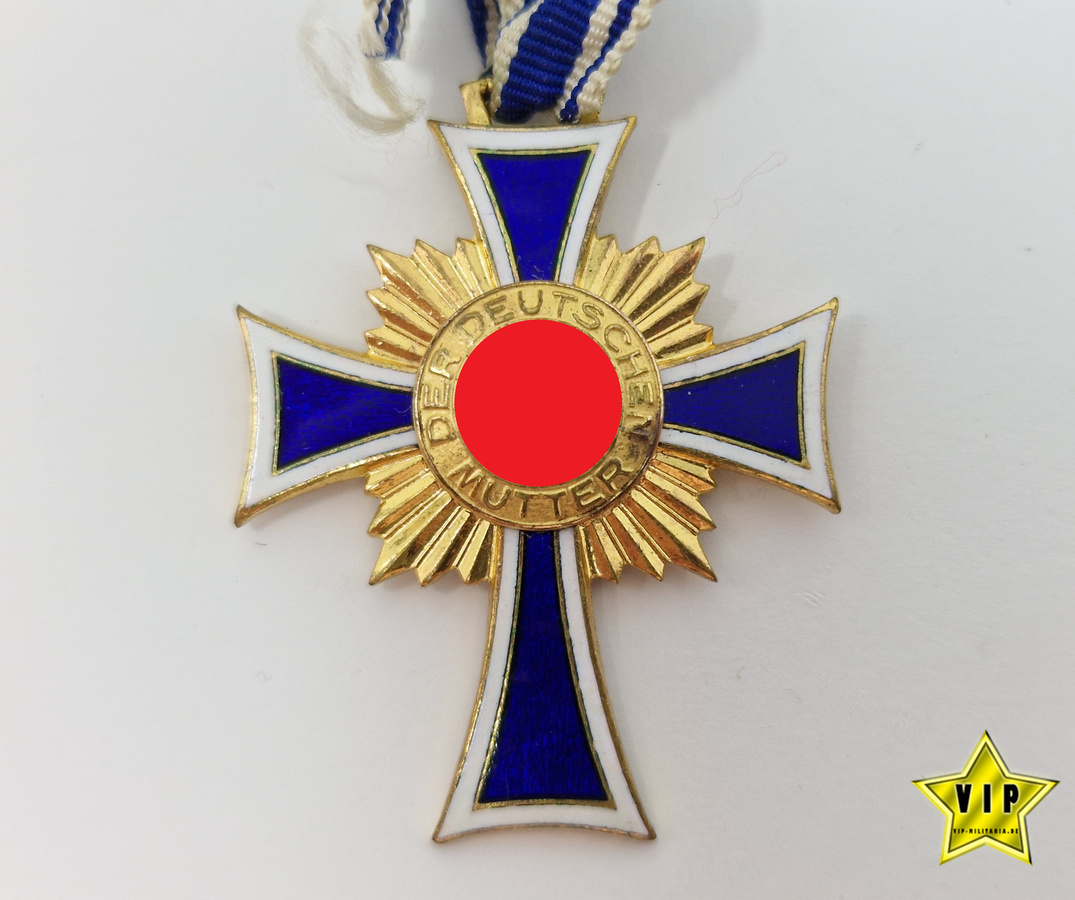Mutterkreuz in Gold im Etui + Verleihungsurkunde | cc-m-12091582293