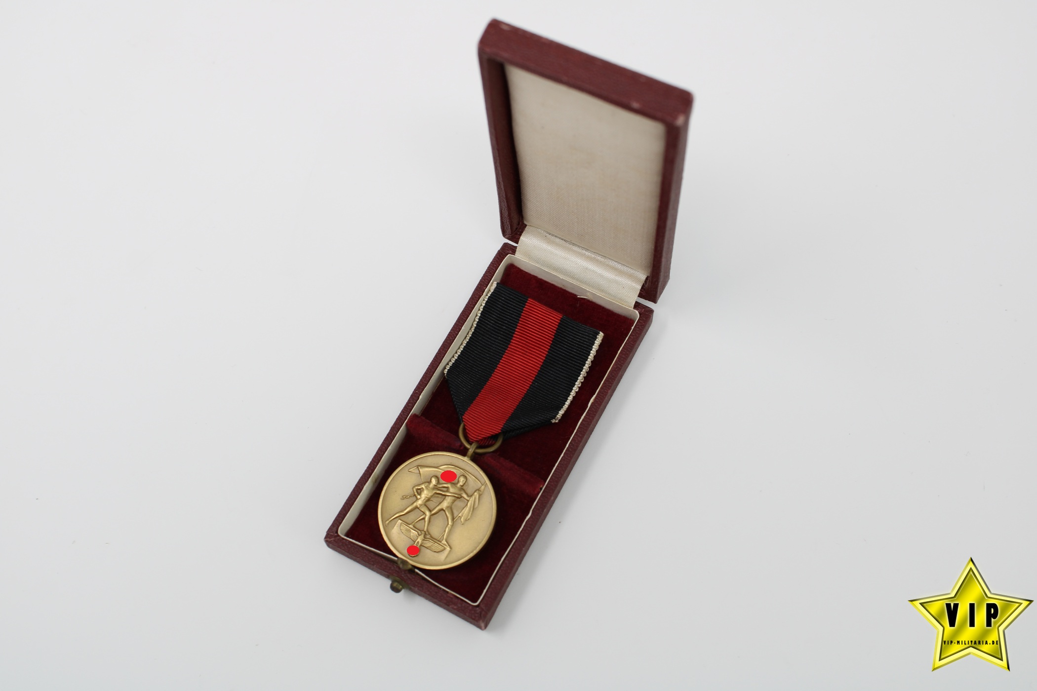 Anschluss Medaille 1. Oktober Sudetenland im Verleihungsetui